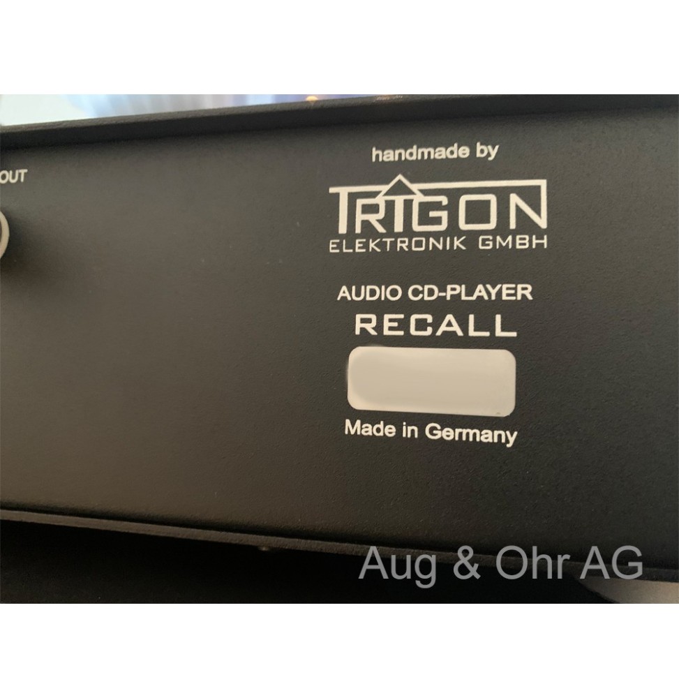 Das TRIGON-SET besteht aus TRV 100 Vorstufe, dem RECALL CD-Player und ...